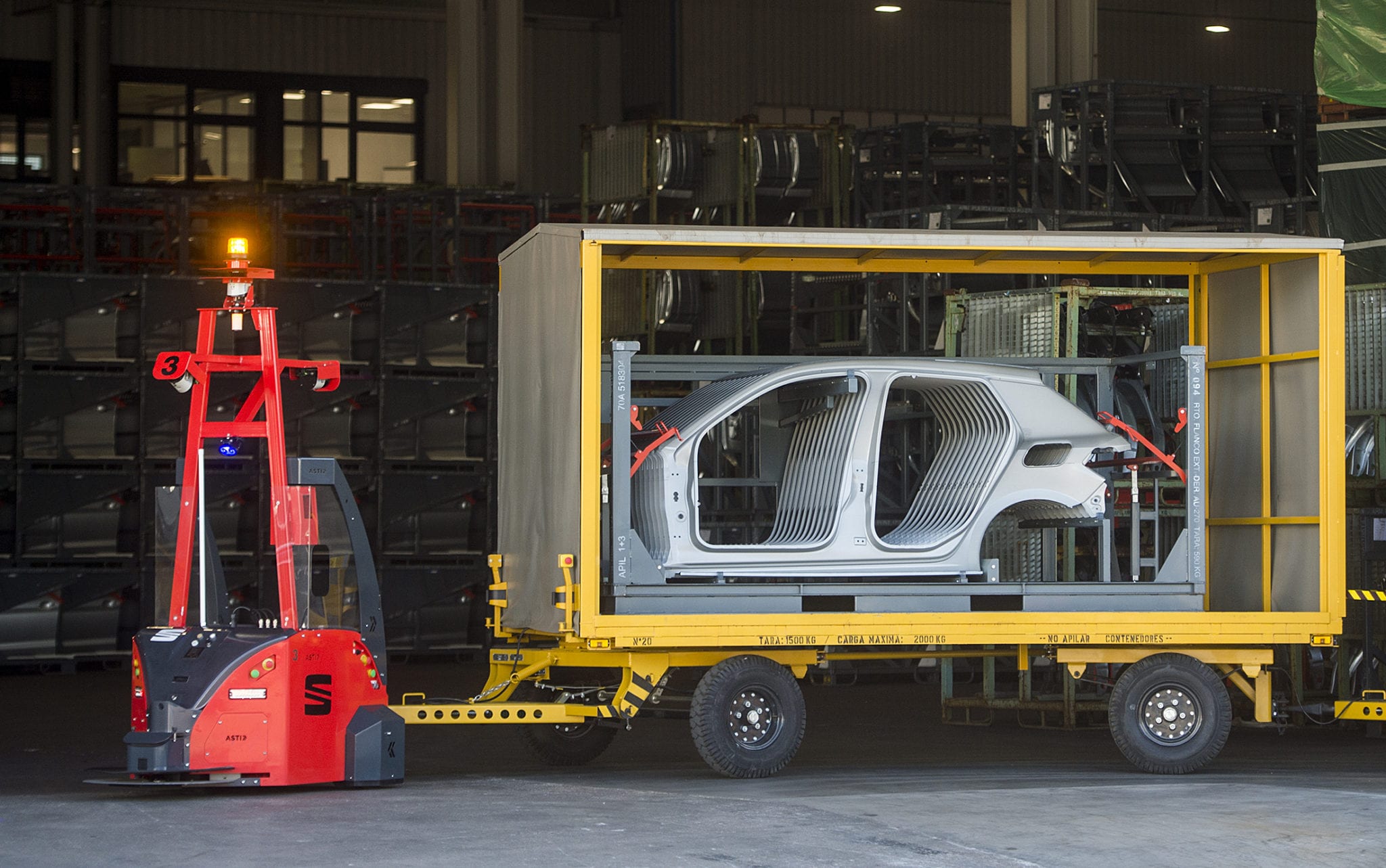 SEAT implements AGVs to transport parts outdoors | Robotics and Automation