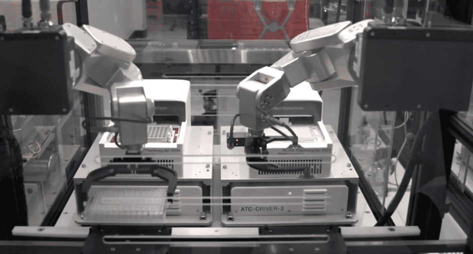 Miniature industrial robots automate life sciences lab | Robotics and ...