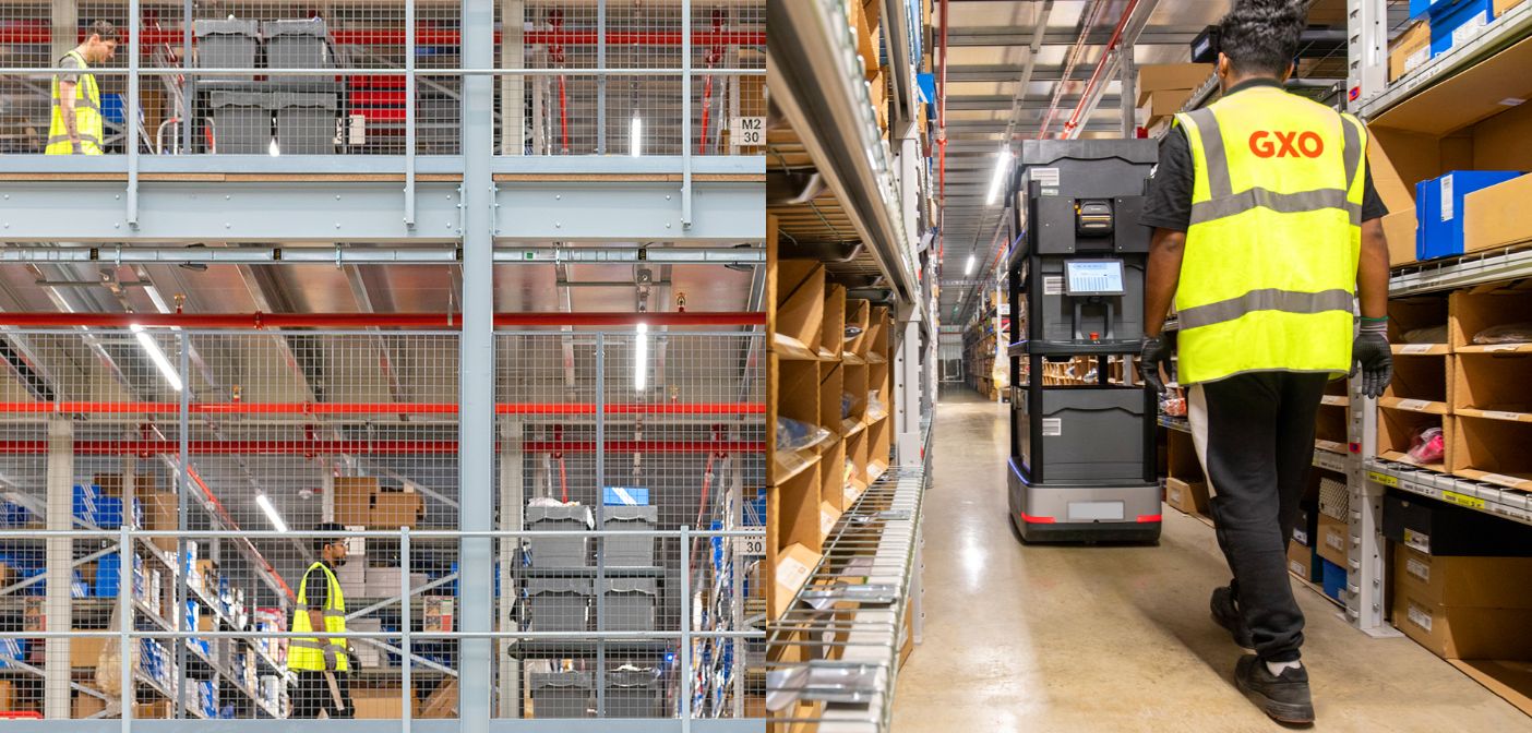 6 River Systems mobile cobot deployed at GXO multi-tiered distribution ...