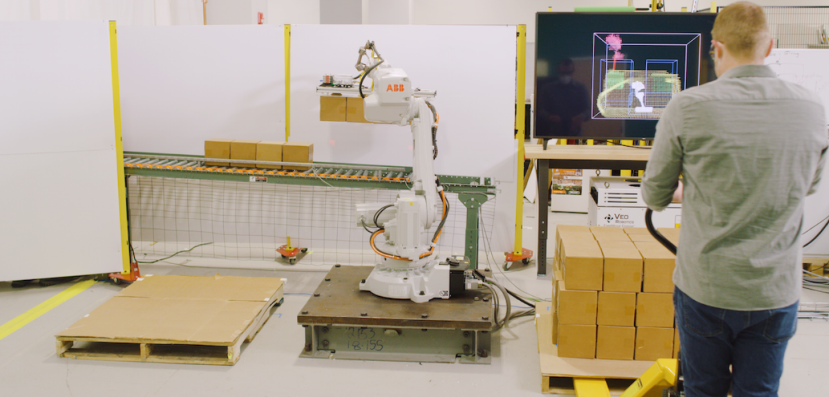 Veo and Gray Solutions bring 3D safeguarding to cobot palletising ...