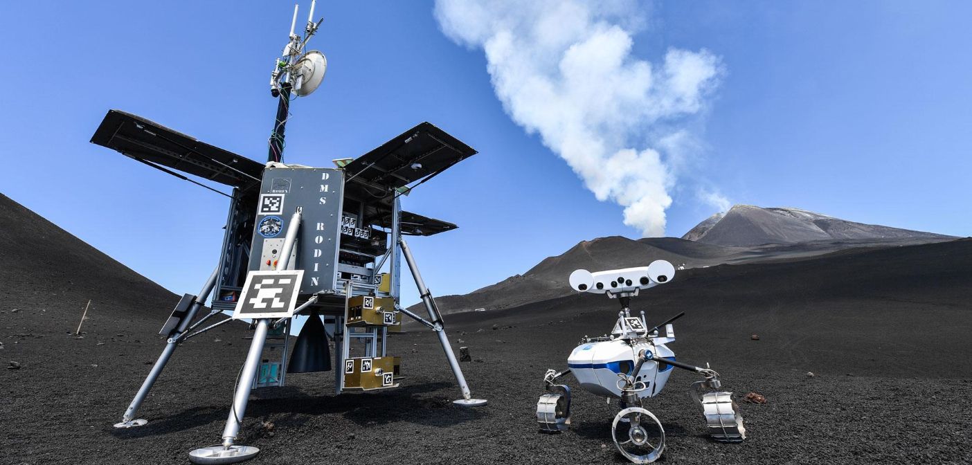Robots practice lunar exploration on inaccessible volcano | Robotics ...