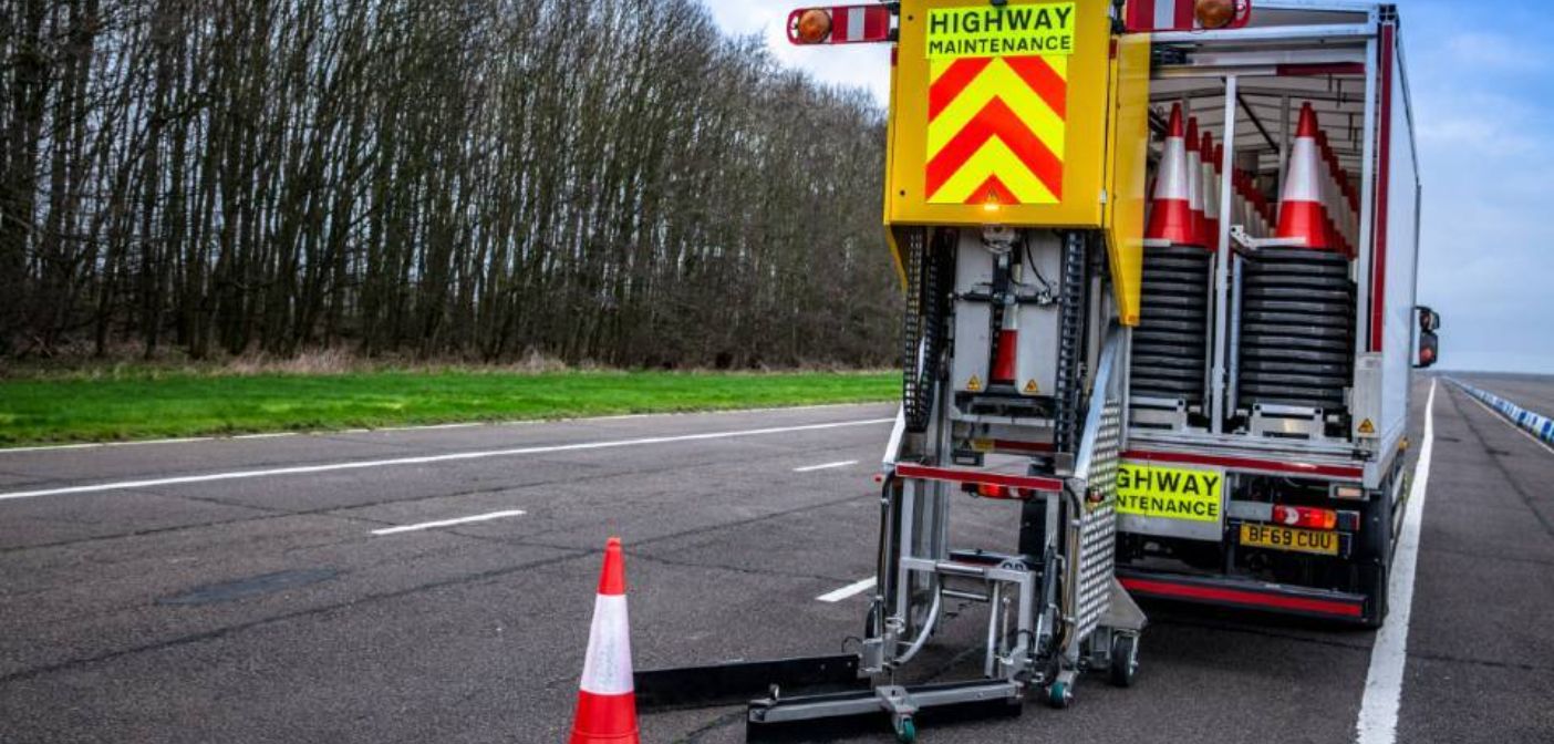Balfour Beatty reveals automated cone-laying machine | Robotics and ...