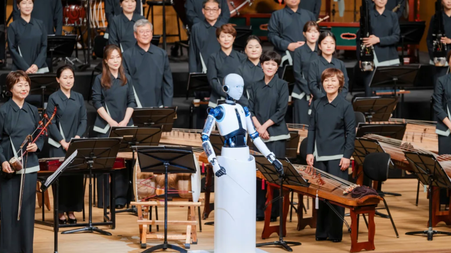 South Korean orchestra uses first-ever robot conductor | Robotics and ...
