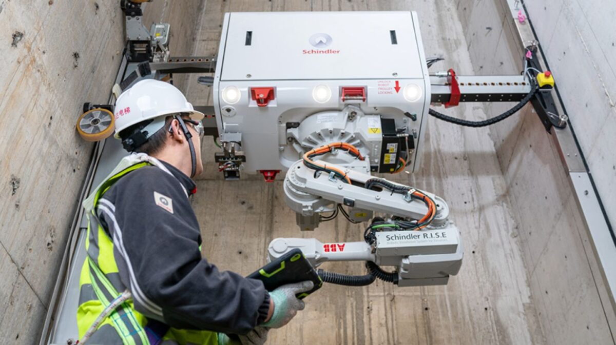 Schindler R.I.S.E construction robot supports Shaw Tower redevelopment in Singapore | Robotics ...